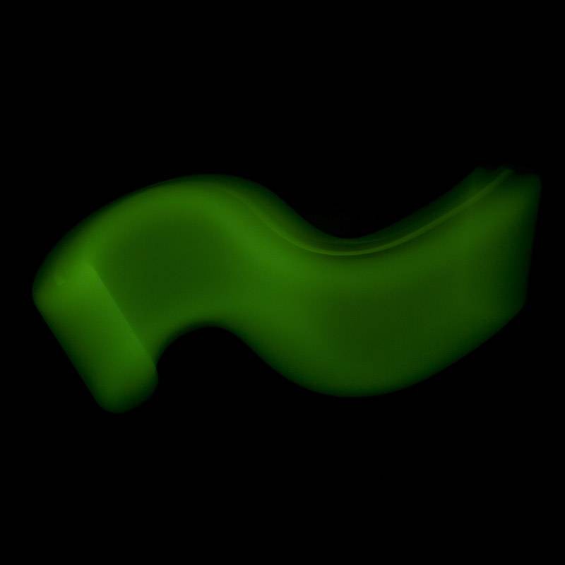 Opaque bottle with green filter. Smoke and steam Light Painting effects