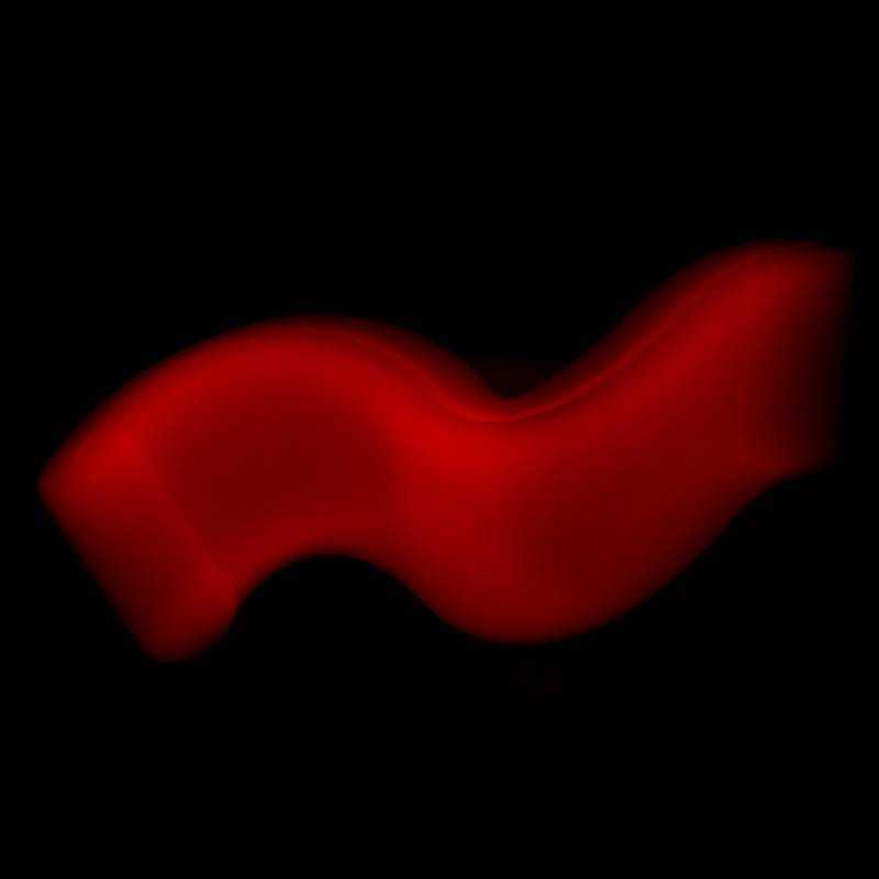 Opaque bottle with red filter. Smoke and steam Light Painting effects