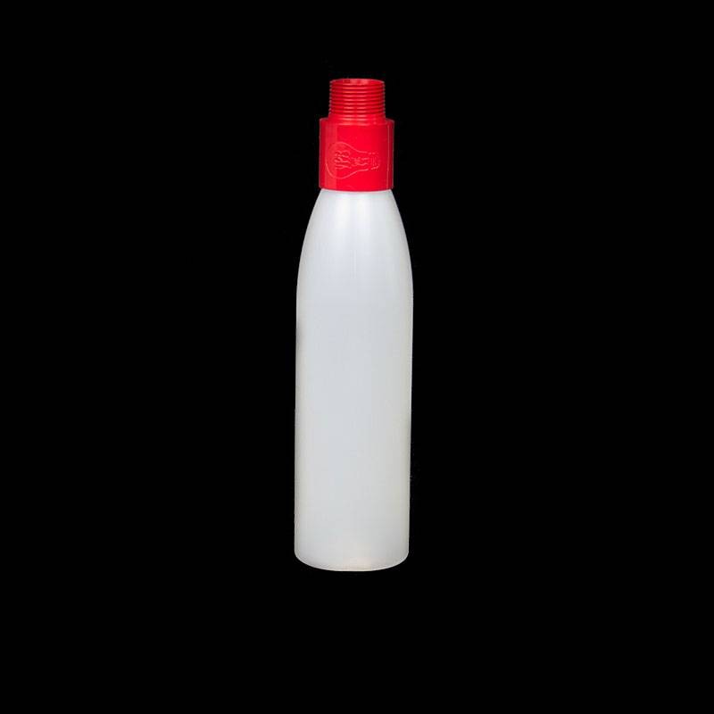 Opaque bottle with red filter. Smoke and steam Light Painting effects